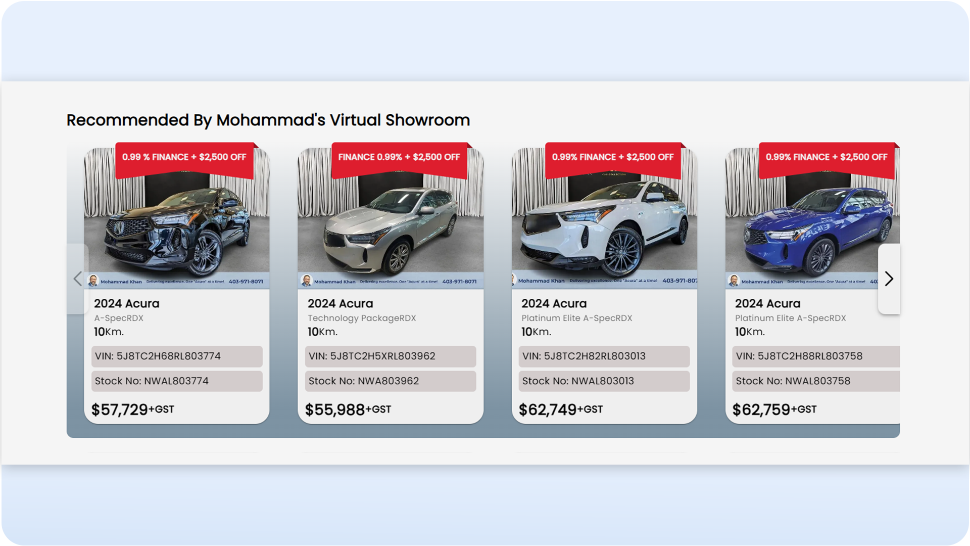 Sales Rep Package for Car Dealers